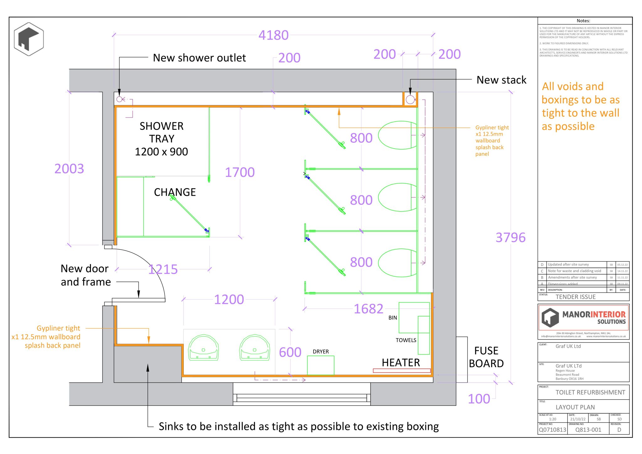 Graf UK's toilets refurbishment, design and installation project ...